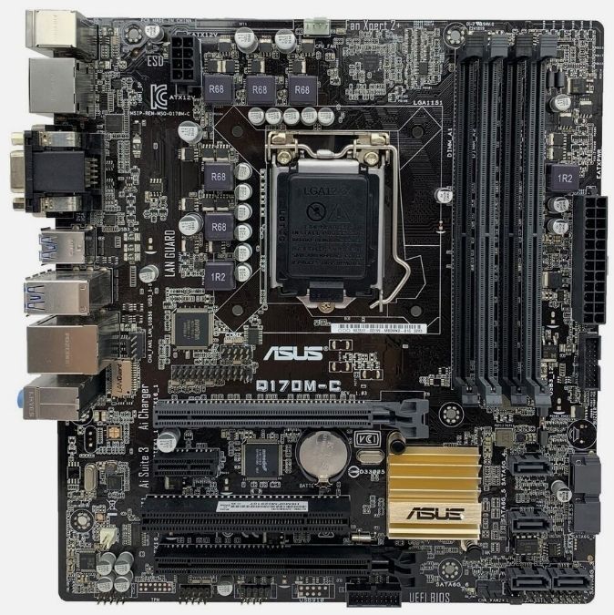 ASUS Q170M-C Intel Q170 LGA1151 DDR4 SATA3 HDMI DVI-D Motherboard - メルカリ