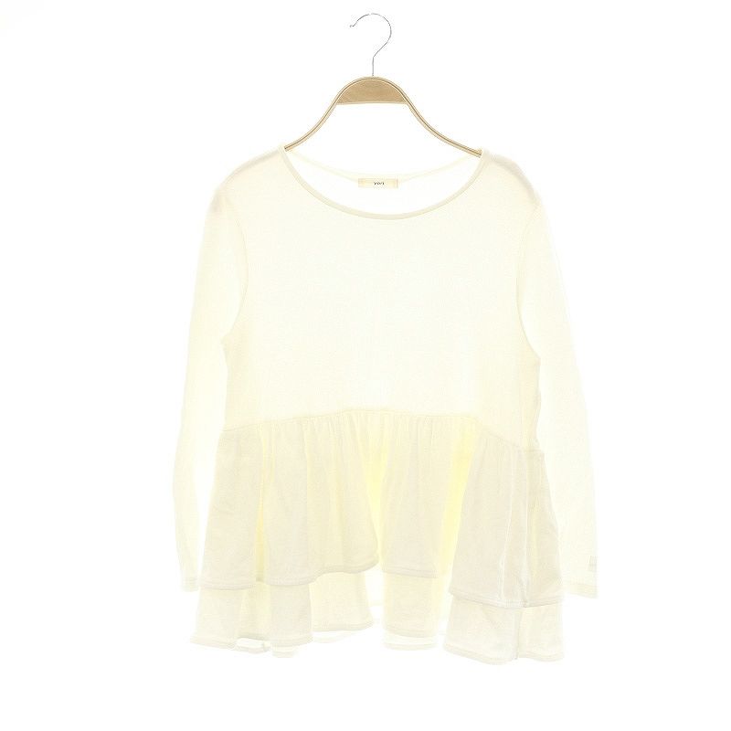 ヨリ yori 24SS ティアード カットソー ペプラム 長袖 F 白 ホワイト /DF OS - メルカリ