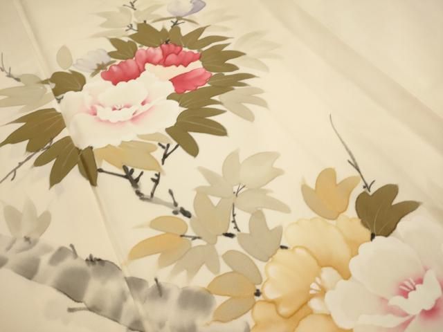 平和屋着物○訪問着 枝花文 暈し染め 金彩 正絹 逸品 AAAZ4887ph