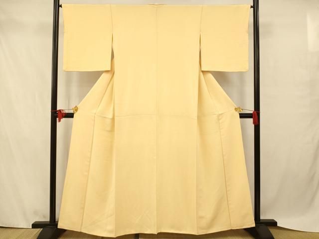 平和屋着物○上質な色無地 霞吉祥地紋 湊鼠色 正絹 逸品