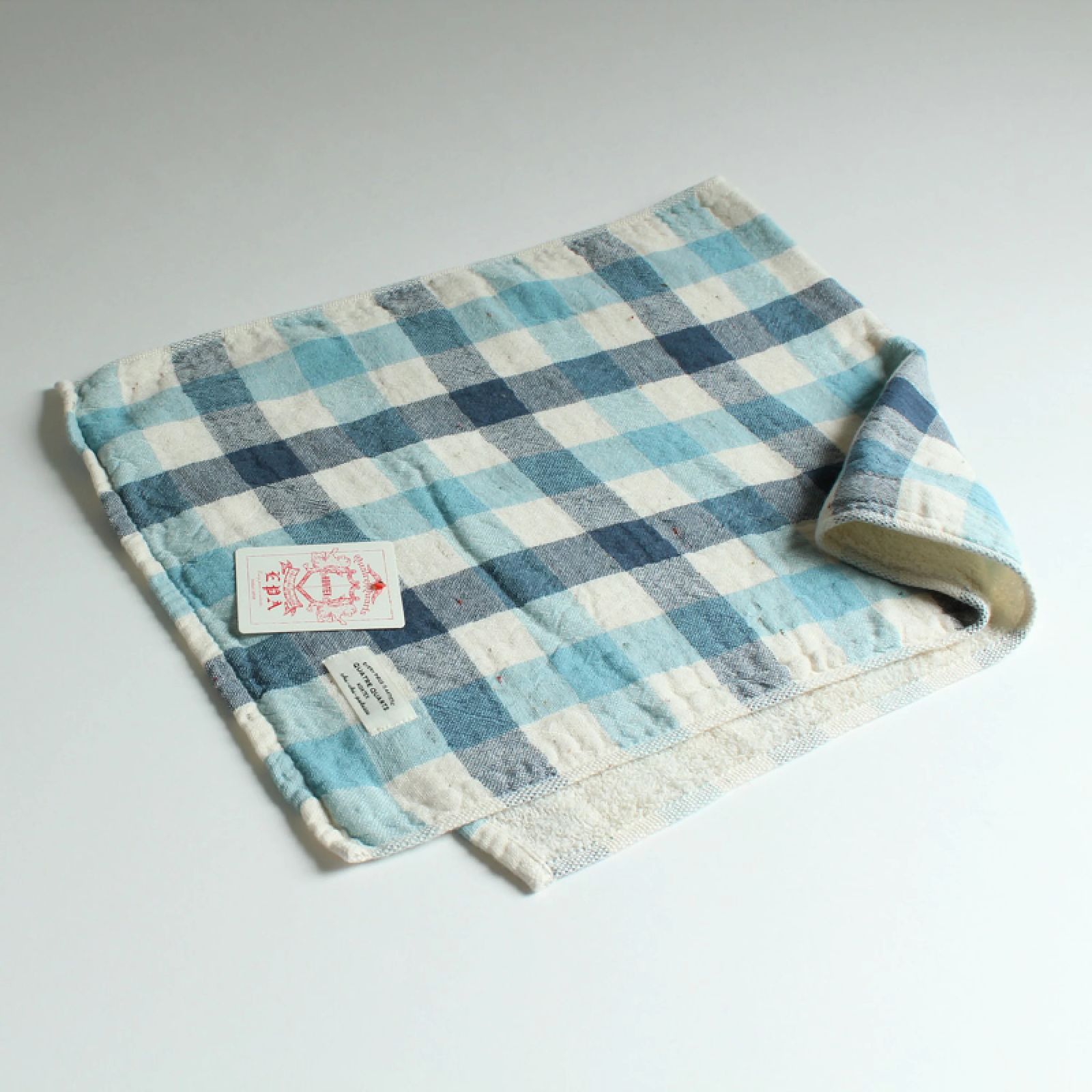 KONTEX／Block Check／M Size／Blue／imabari towel／コンテックス／ブロックチェック／Mサイズ／ブルー／今治タオル - メルカリ