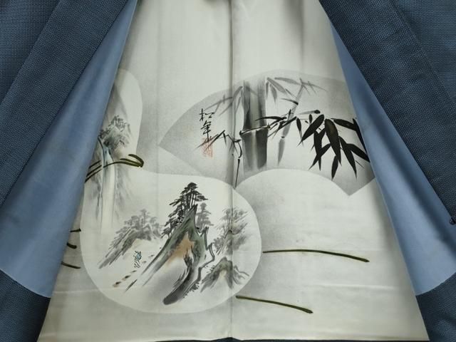 平和屋着物○男性 本場大島紬 アンサンブル 80亀甲 総詰め 正絹 逸品