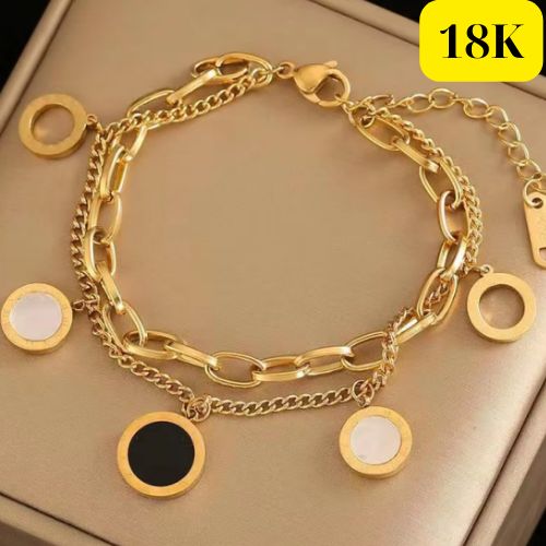 ☆上品で洗練されたデザイン♪ 18Kゴールド ラウンドチャーム ☆上品で洗練されたデザイン♪ 18Kゴールド ラウンドチャーム