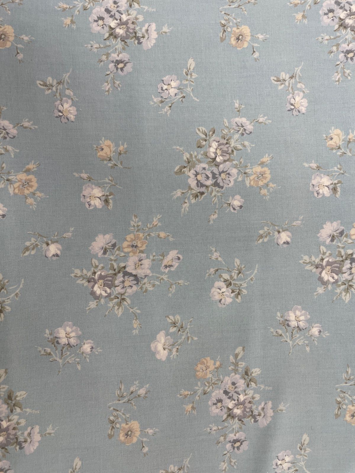 S-123 YUWA花柄生地ブルー 1m - メルカリ