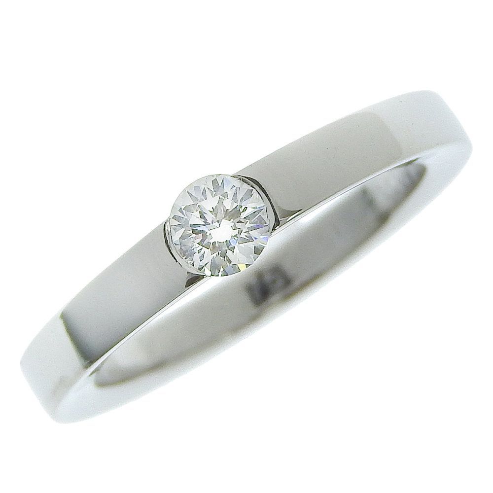 【返品OK】カルティエ デートウィズ リング #51 11号 K18WG 新品仕上げ済み 0.21ct 天然ダイヤ レディース 18K 18金 ホワイトゴールド 1P 一粒 1粒【送料無料 ...