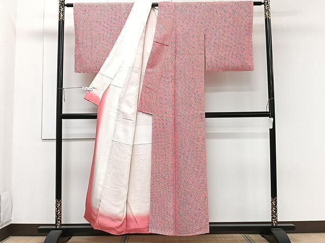 平和屋着物○大変加工の良い小紋 総絞り 黒地 正絹 逸品 AABA4520np