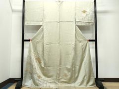 平和屋本店□極上 十日町 名門 滝泰謹製 訪問着 襲絞り 相良刺繡 立波