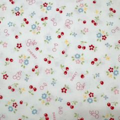 39-yuwa 松山敦子サンミニさくらんぼ生地100cmX110cm - メルカリ