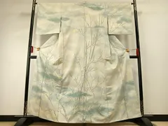 平和屋着物○石川県指定無形文化財 牛首紬 白山工房 手織り 訪問着