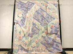 平和屋1□極上 夏物 重要無形文化財 本場宮古上布 吉祥文様 苧麻 逸品