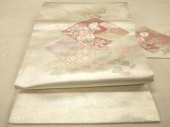 平和屋着物○中嶋まさひろ 蝋彩染作家 訪問着 刺繍 束ね熨斗草花文 暈