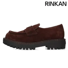 プラダ サイズ:7  2DE151 トライアングルスエードローファー 新古品 SB01 プラダ 2DE151 トライアングルスエードローファー メンズ 7.5 ※12/28