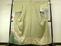 平和屋着物○結城紬 100亀甲 斜縞 やまと誂製 正絹 逸品 未使用