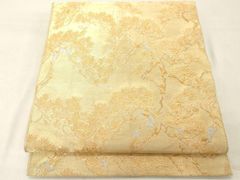 平和屋着物▽訪問着 単衣 紬地 型染め 藤花房 正絹 逸品 AAAW1370fy