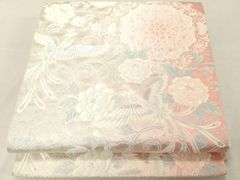 平和屋着物▽訪問着 単衣 紬地 型染め 藤花房 正絹 逸品 AAAW1370fy