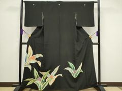 平和屋着物＃男性 長羽織 黒紋付き 正絹 逸品 CAAT5822id - メルカリ