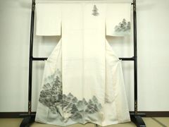 平和屋本店□極上 訪問着 刺し子 吉祥文 黒地 逸品 未使用 CZAA3355s5