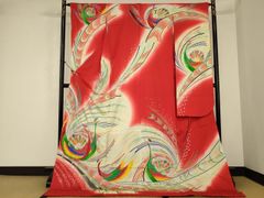 平和屋着物○六通柄袋帯 綴唐織 立涌に丸藤牡丹文 金糸 正絹 逸品