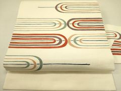 平和屋着物◎六通柄袋帯 鼓花文 金糸 やまとオリジナル 正絹 逸品