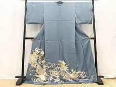 平和屋着物□極上 男性 色無地 紋付き羽織・行灯袴セット キングサイズ