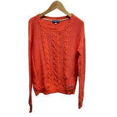 【中古】ルネ Rene 22年製 ニットワンピース ひざ丈 長袖 クルーネック ストレッチ ウール 34 ピンク ルネ Rene 22年製 ニットワンピース ひざ丈 長袖 クルーネック