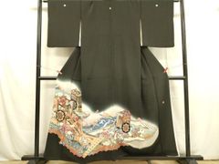 平和屋着物○十日町老舗ブランド 吉澤友禅 吾妻徳穂 訪問着 駒刺繍