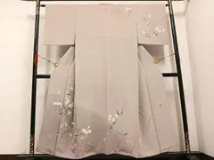 平和屋着物●本加賀友禅作家　不破外紀恵　訪問着　枝花文　暈し染め　銀座おゝぎ屋扱い　正絹　逸品　AABC6039ph 平和屋着物○本加賀友禅作家 不破外紀恵 訪問着 枝花文 暈し染め 銀座
