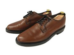 【中古】ヴィンテージ VINTAGE 70s 80s ハノーバー Hanover プレーントゥ ドレスシューズ レザー USA製 茶 9.5 ヴィンテージ VINTAGE 70s 80s ハノーバー Hanover プレーントゥ