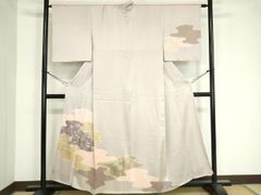 平和屋着物○上質な紬 霞文 正絹 逸品 CAAS8563vf