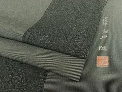 平和屋着物○小紋師 宍戸陵 江戸小紋 角通し 正絹 逸品 AABA5272ph