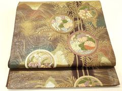 平和屋着物▽小紋 単衣 縞 ラメ DAAT9484az