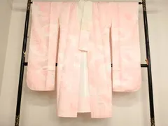 平和屋着物○長襦袢 無双 地紙群鶴花文 金彩 正絹 逸品 未