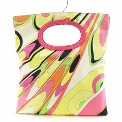 【2026年最新】EMILIO PUCCI レザーハンドバッグ ブラックの人気アイテム - メルカリ