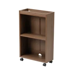 【2025年最新】イーサプライ マルチラック 本棚 スリム キャスター付き 幅40×奥行17×高さ63cm（外寸） ベッド デスク下 ルーター 収納ボックス 配線 木製 ホワイト EEX ...